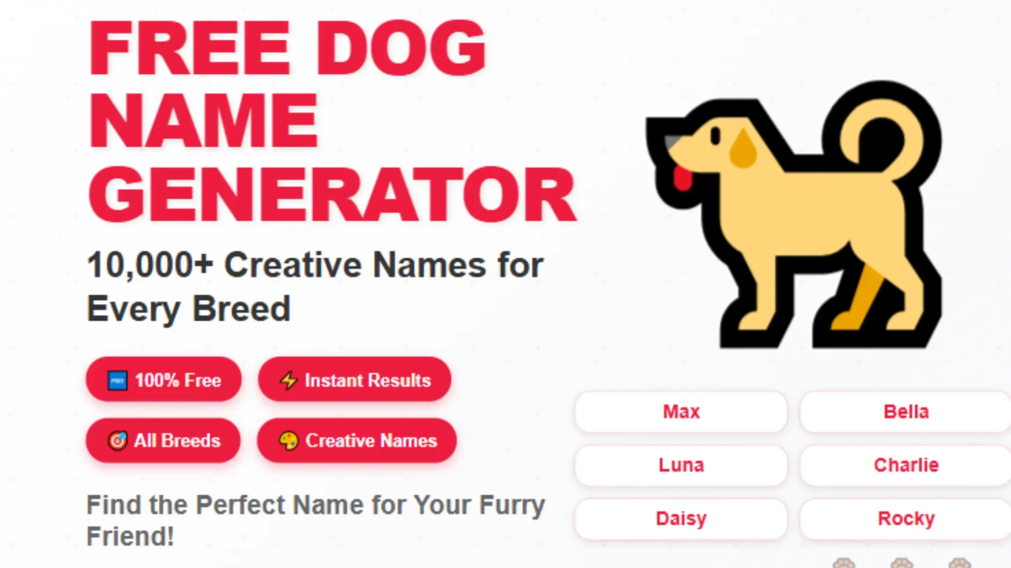 Dog Name Generator Free | Perfect Names for All Breeds | Dogs Lovers Blog